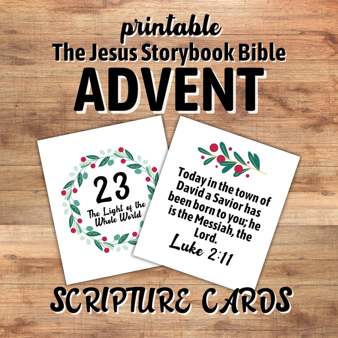 Advent Scripture Cards, Jesus Storybook Bible Advent, Scripture ...