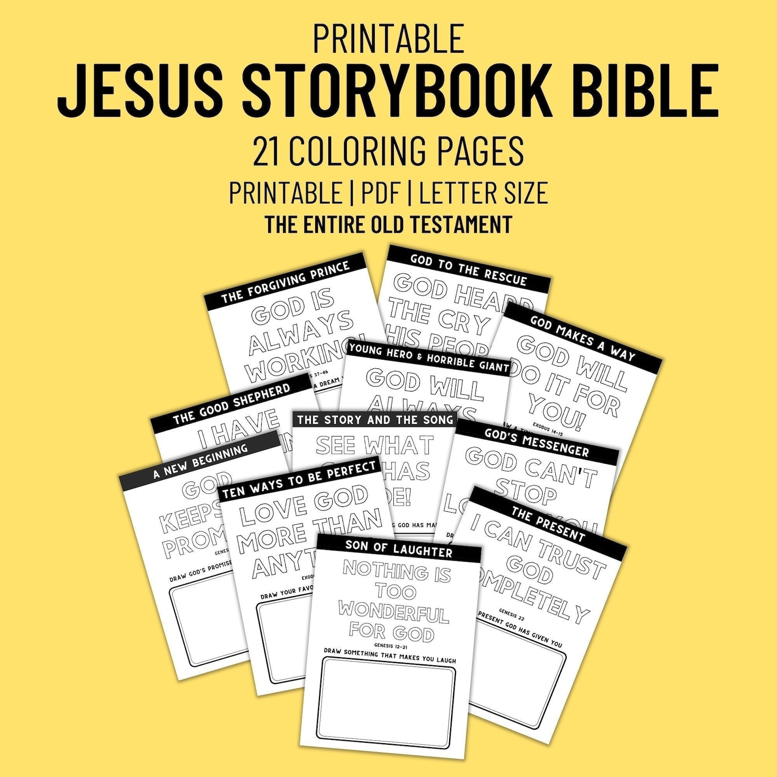 Jesus Storybook Bible Coloring Pages for Kids ENTIRE OLD TESTAMENT ...