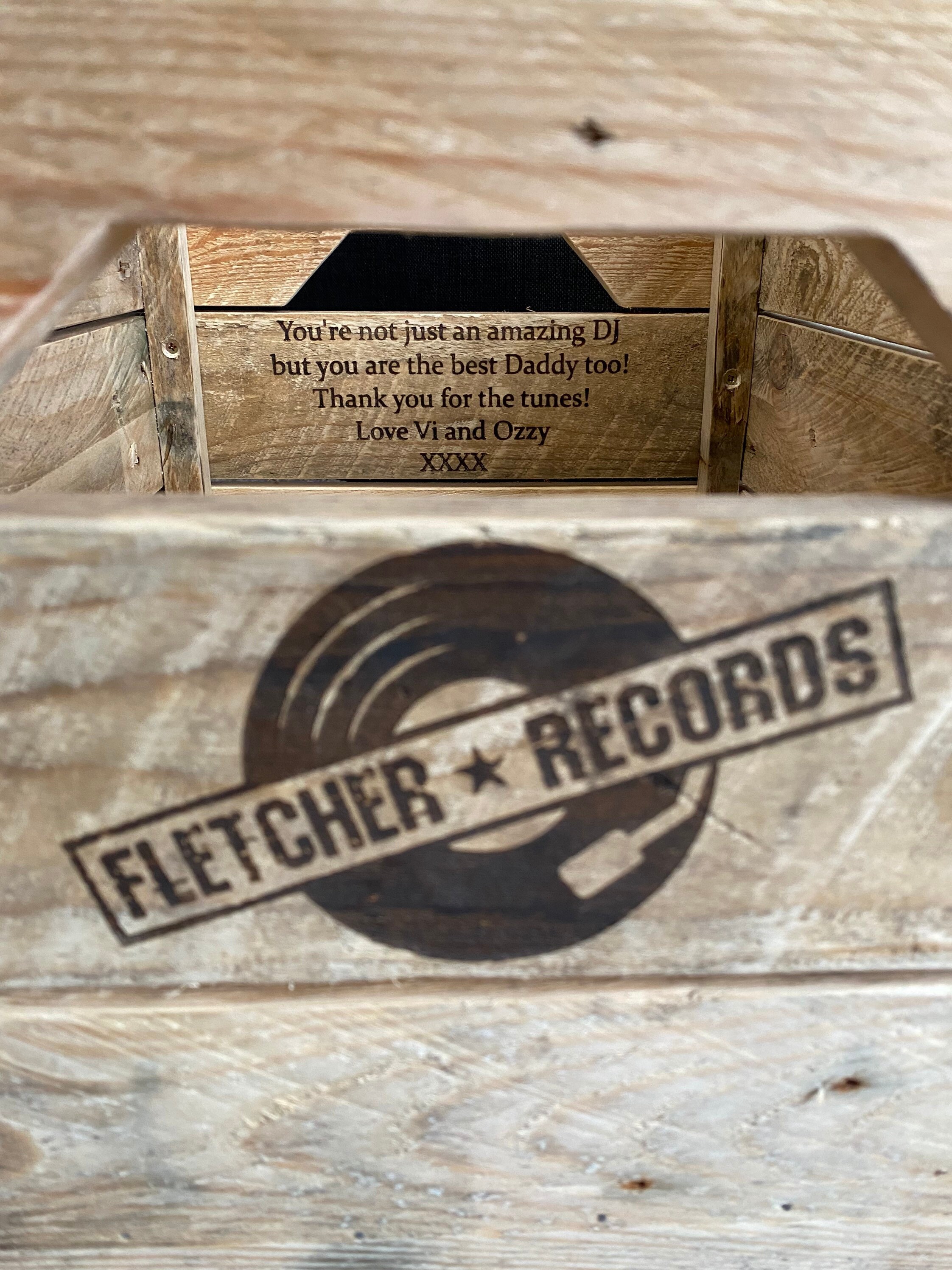 Personalised Rustic Record Crate Rustic Storage Boxes. - Etsy
