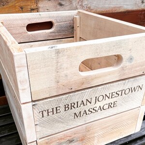 Personalised Rustic Record Crate, Rustic Storage Boxes. - Etsy