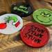 The Grinch Christmas Coaster Set of 4 - Etsy