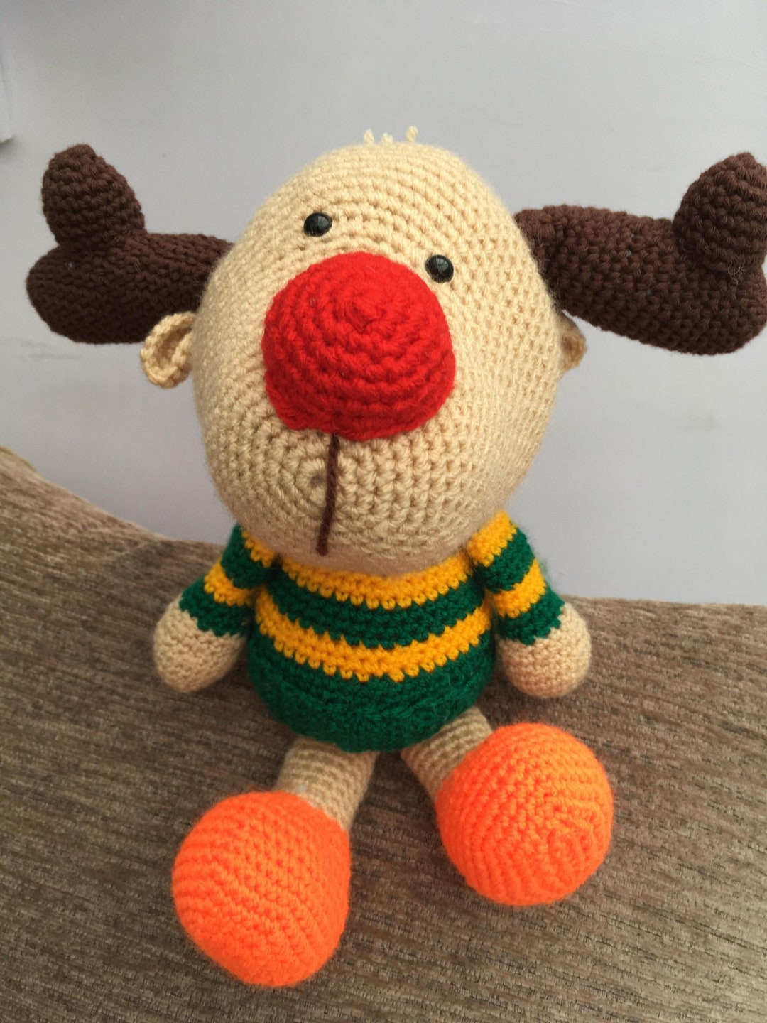 Crochet 'Rudolph The Reindeer' Animal Peluche 9 - Etsy France
