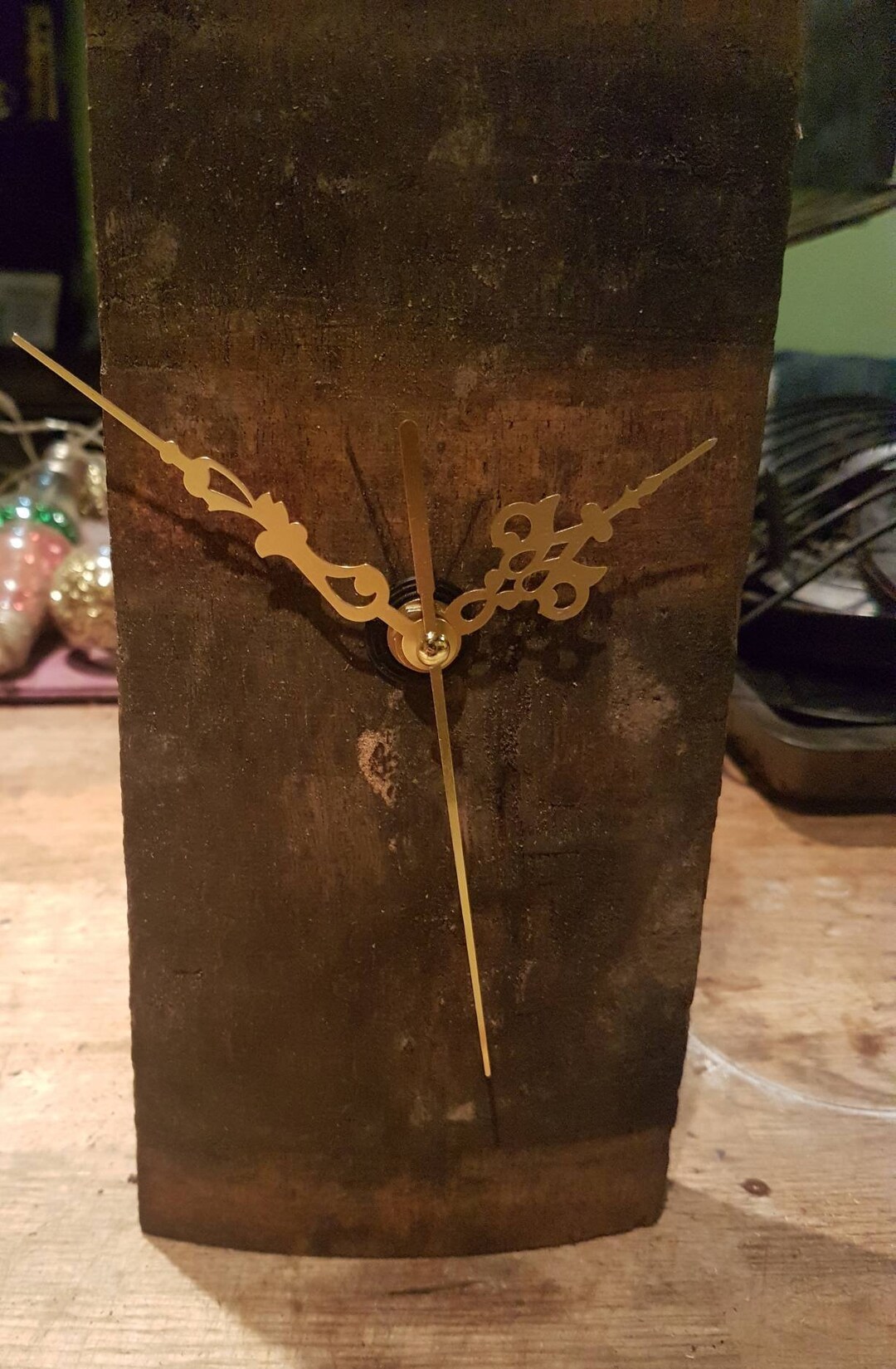 Reclaimed Wood Oak Whisky Bourbon Barrel Stave Clock.birthday,christmas ...