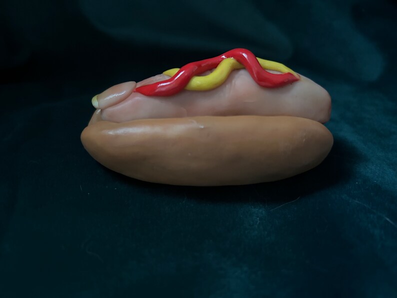Finger Hot Dog Weird Art Sculpture Funny Art - Etsy