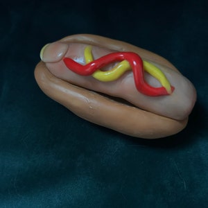 Finger Hot Dog Weird Art Sculpture Funny Art - Etsy