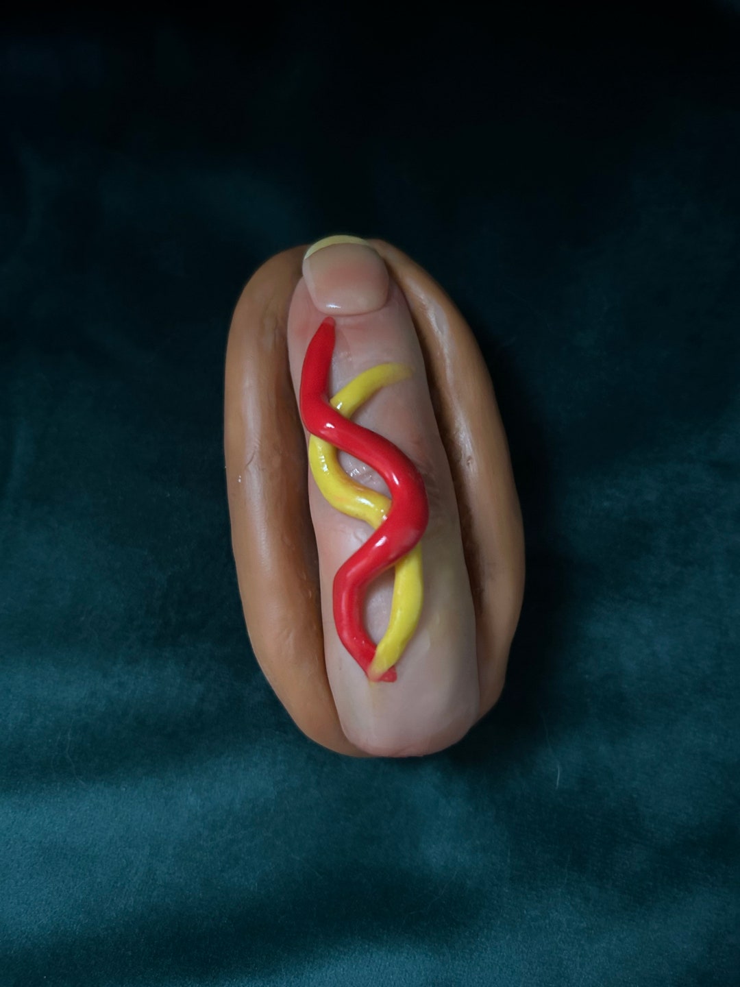 Finger Hot Dog Weird Art Sculpture Funny Art - Etsy
