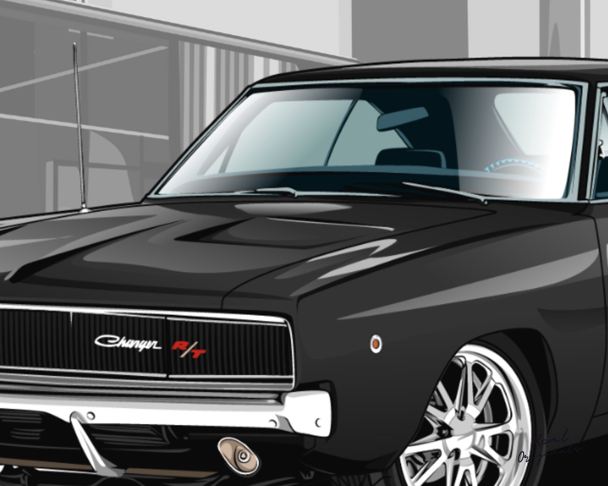 Dodge Charger Poster | American Muscle Car Art | Classic Car Poster ...