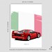 Ferrari F40 Poster | Italian Flag Poster | Red Ferrari Poster | Car ...