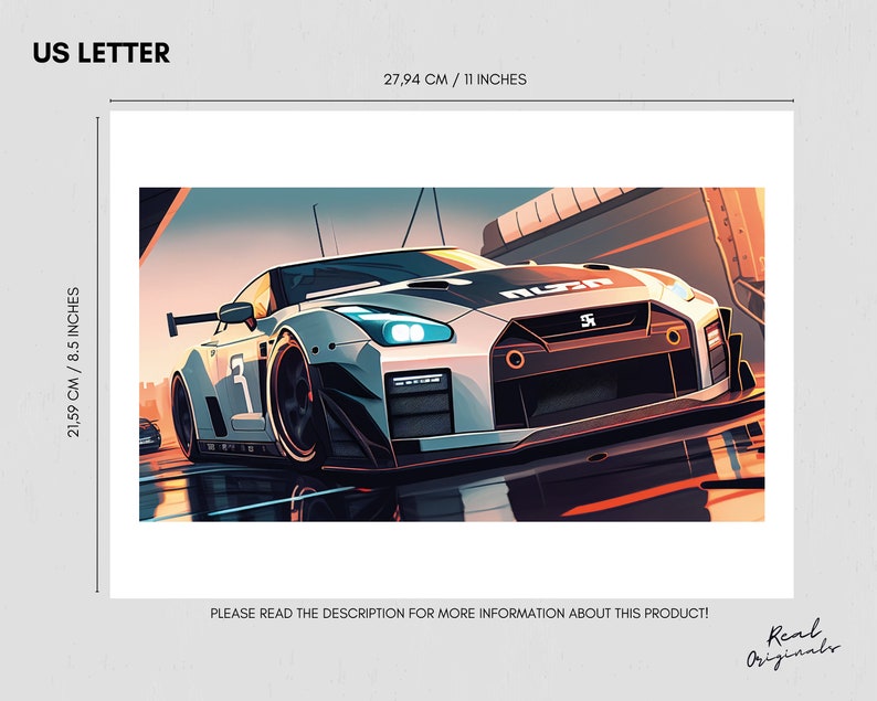 Nissan R35 Poster | Nissan GTR Godzilla | Racing Car Poster | Sports ...