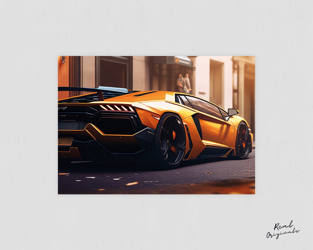 Lamborghini Aventador AI Illustration - Card Design - Size 4.1 X 5.8 ...