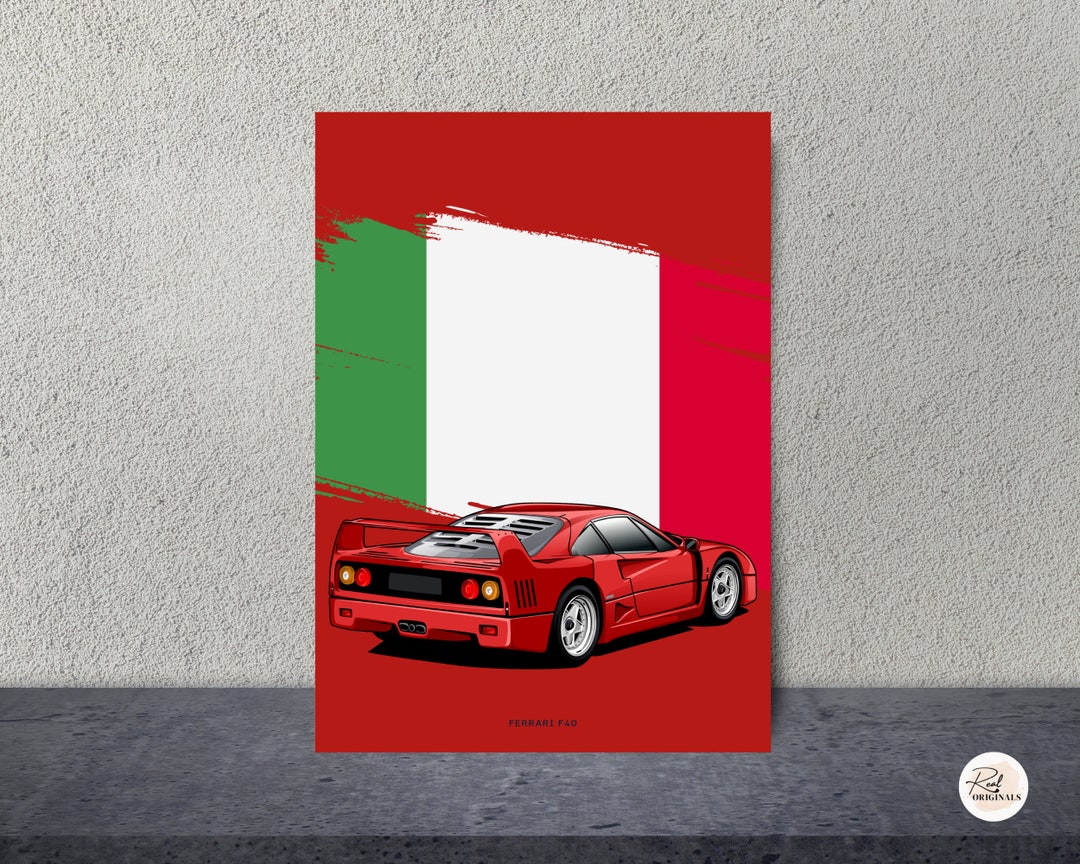 Ferrari F40 Postcard - Pdf File Printable Digital File - Etsy