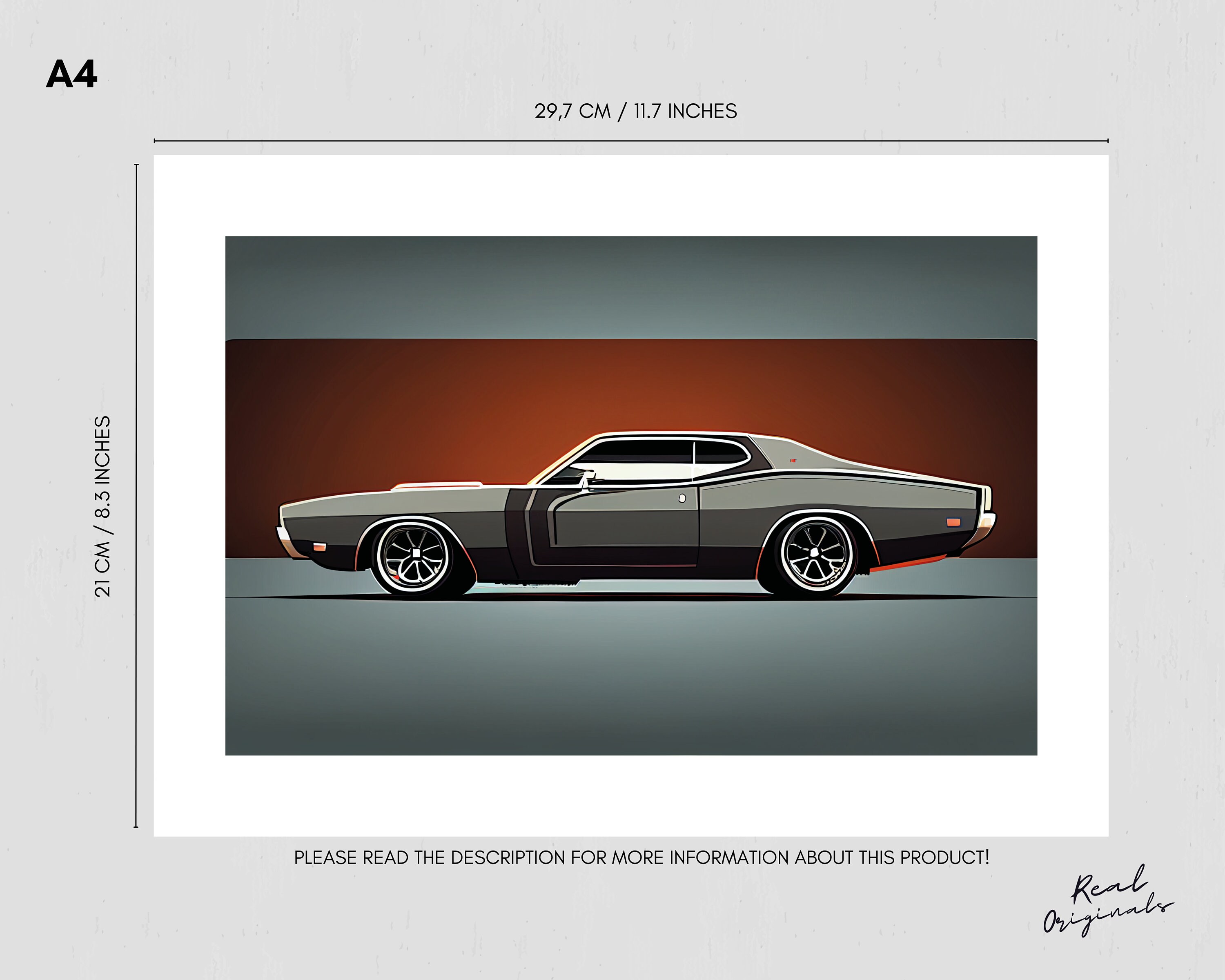 Dodge Charger Poster | Charger Wall Art | American Muscle Car | Gift ...