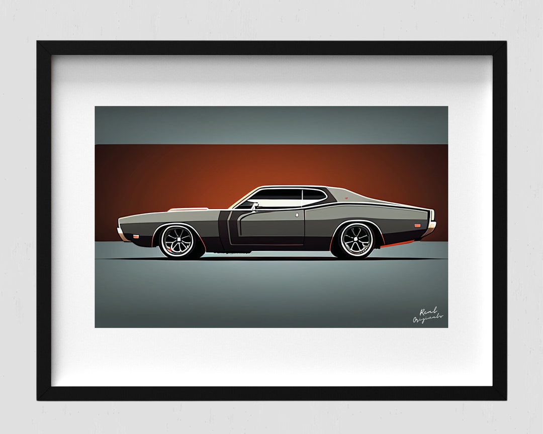 Dodge Charger Poster | Charger Wall Art | American Muscle Car | Gift ...