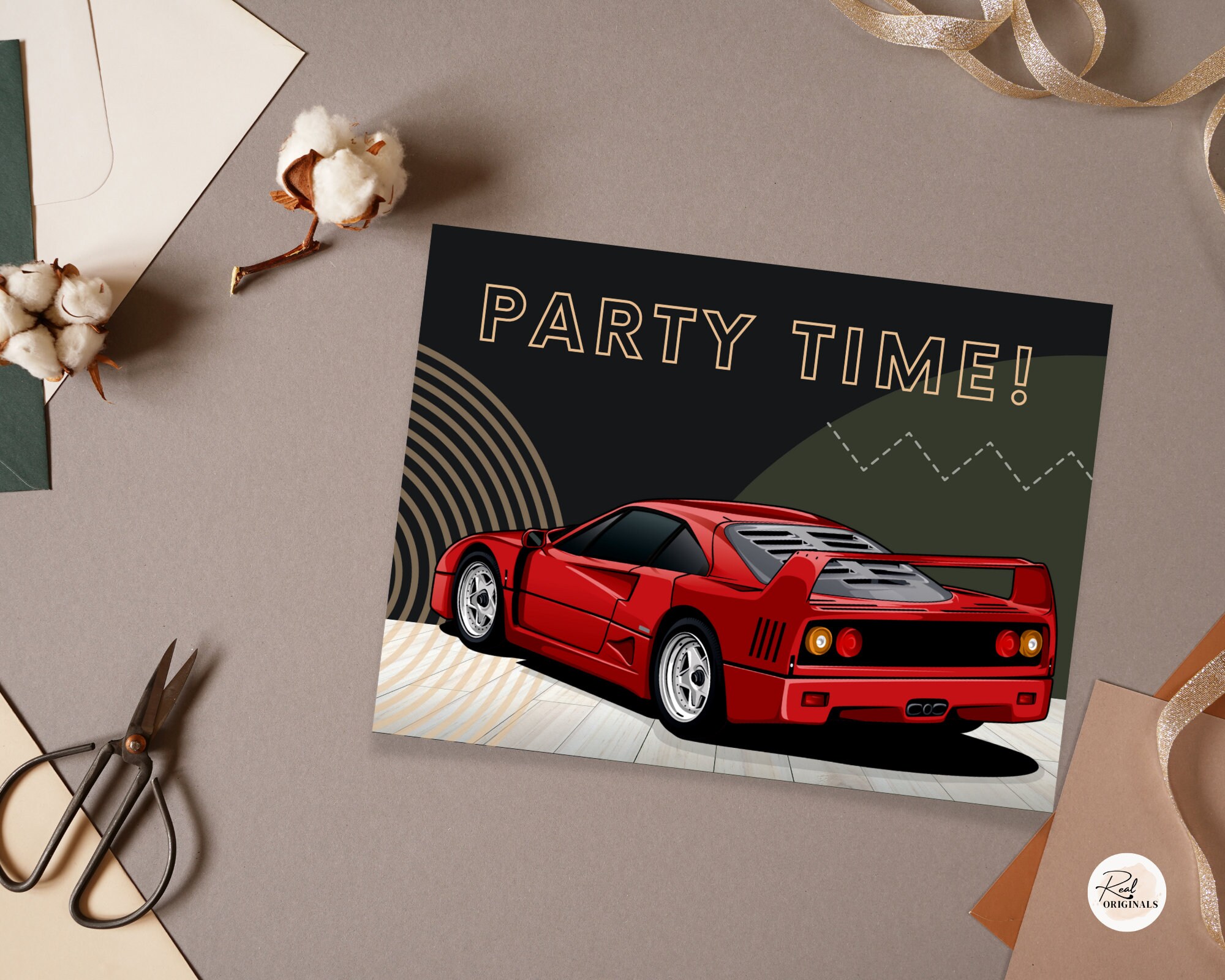 Ferrari F40 BIRTHDAY CARDS - Pdf File Printable Digital File - Etsy