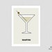 Martini Cocktail Card | Cocktail Postcard | Cocktail Print | Printable ...