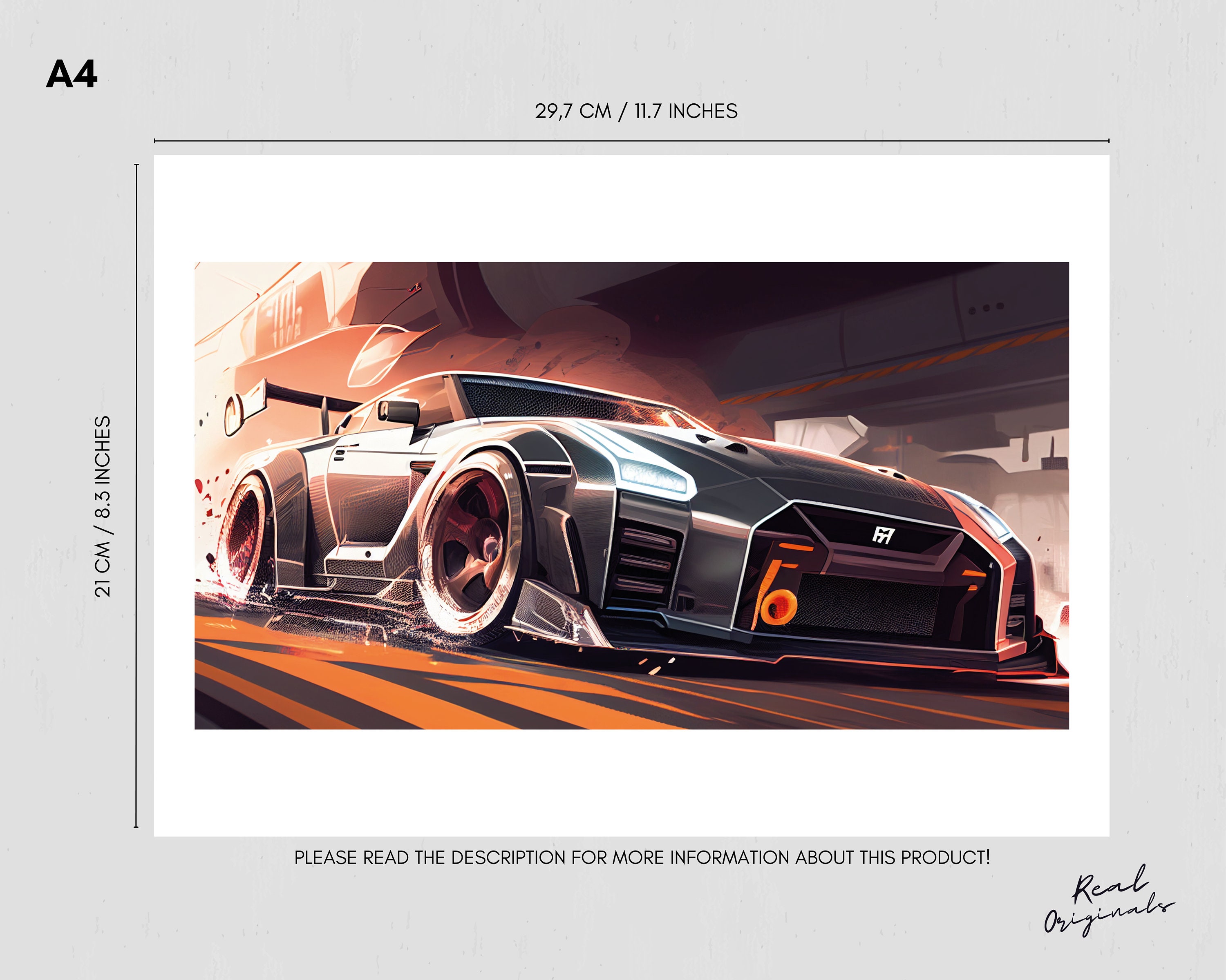 Nissan GT-R Godzilla Nissan R35 Poster Racing Car Car Lover Gift ...