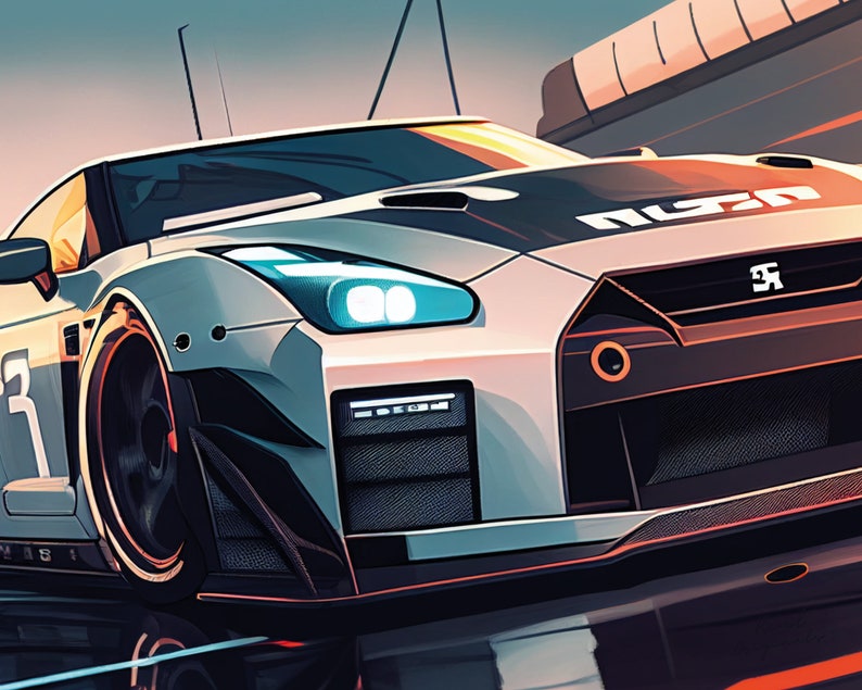 Nissan R35 Poster | Nissan GTR Godzilla | Racing Car Poster | Sports ...