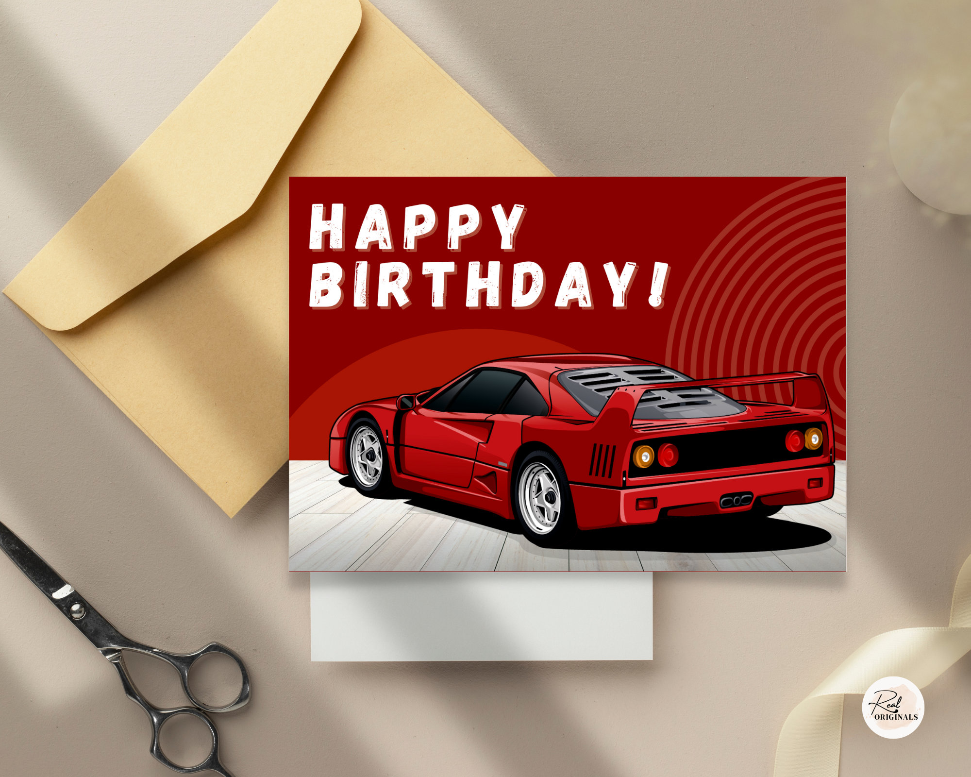 Ferrari F40 BIRTHDAY CARDS - Pdf File Printable Digital File - Etsy