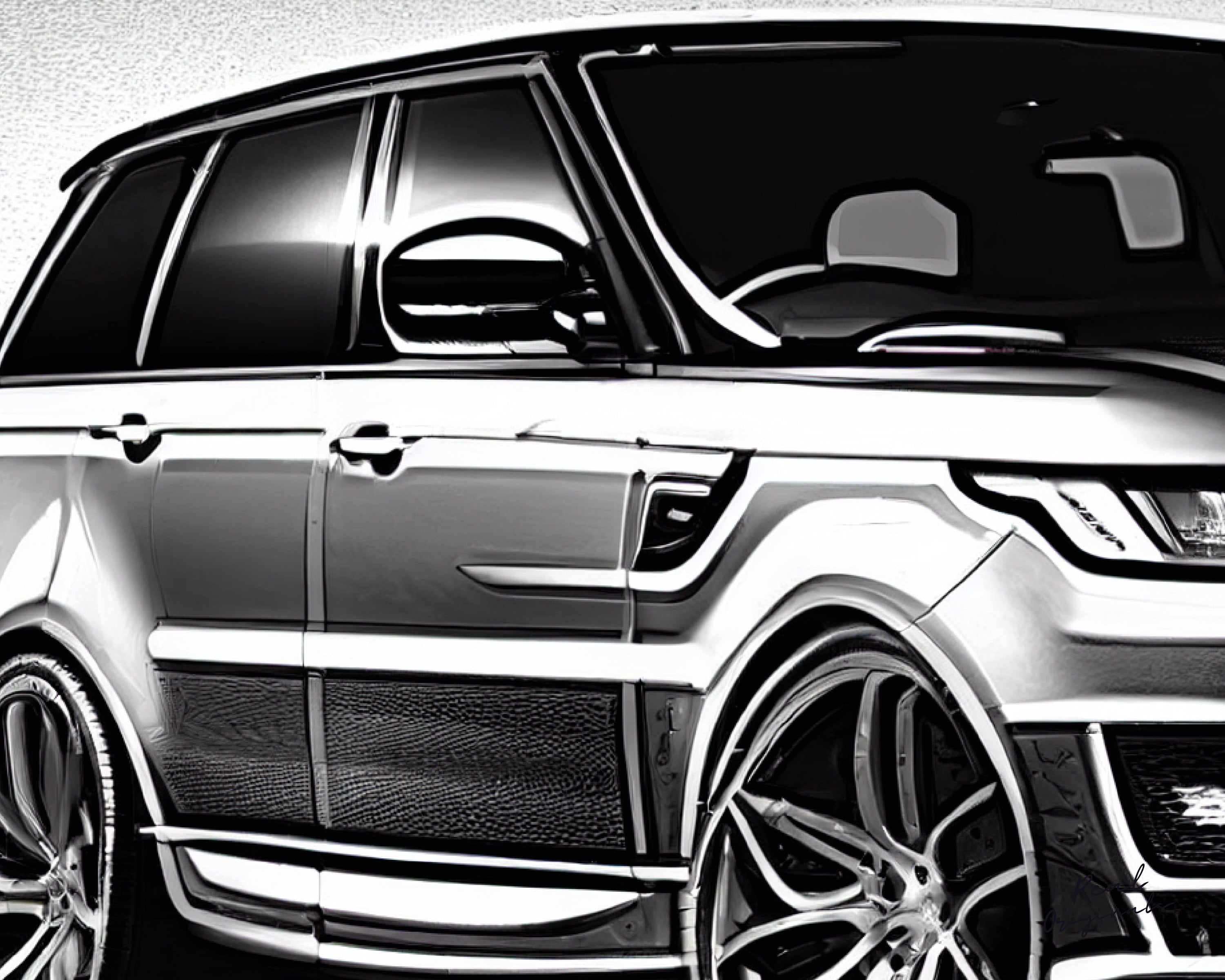 Range Rover Sport Poster | Land Rover Poster | Sports Car Poster ...
