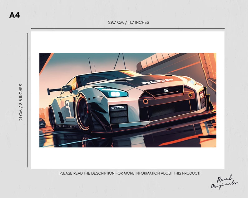 Nissan R35 Poster | Nissan GTR Godzilla | Racing Car Poster | Sports ...