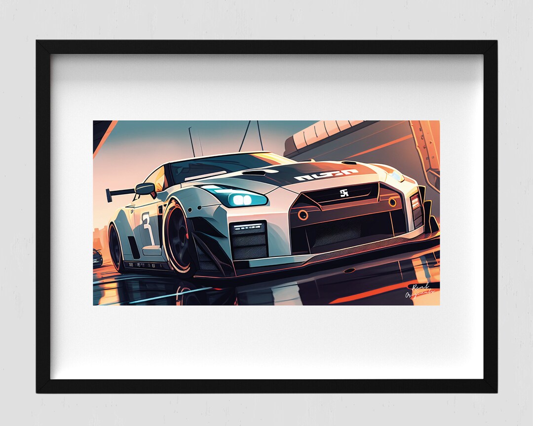 Nissan R35 Poster | Nissan GTR Godzilla | Racing Car Poster | Sports ...