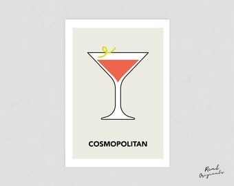Martini Cocktail Card | Cocktail Postcard | Cocktail Print | Printable ...