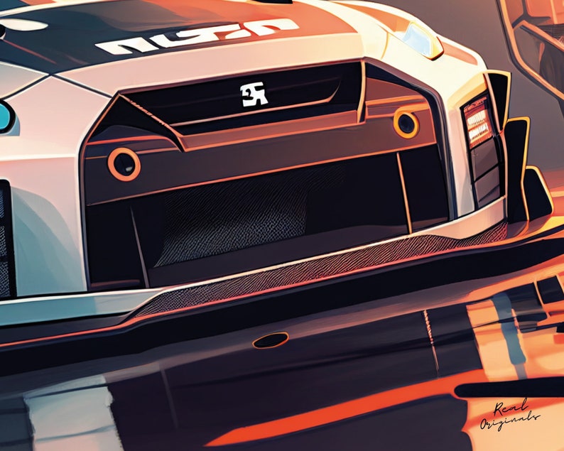 Nissan R35 Poster | Nissan GTR Godzilla | Racing Car Poster | Sports ...