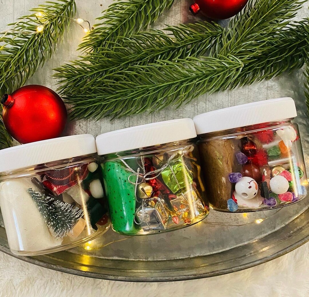 Christmas Playdough Jars, Kids Stocking Stuffers, Christmas Party ...