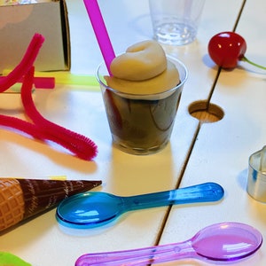 Ice Cream Playdough Kit, Play Dough Kit, Ice Cream Sensory, Summer ...