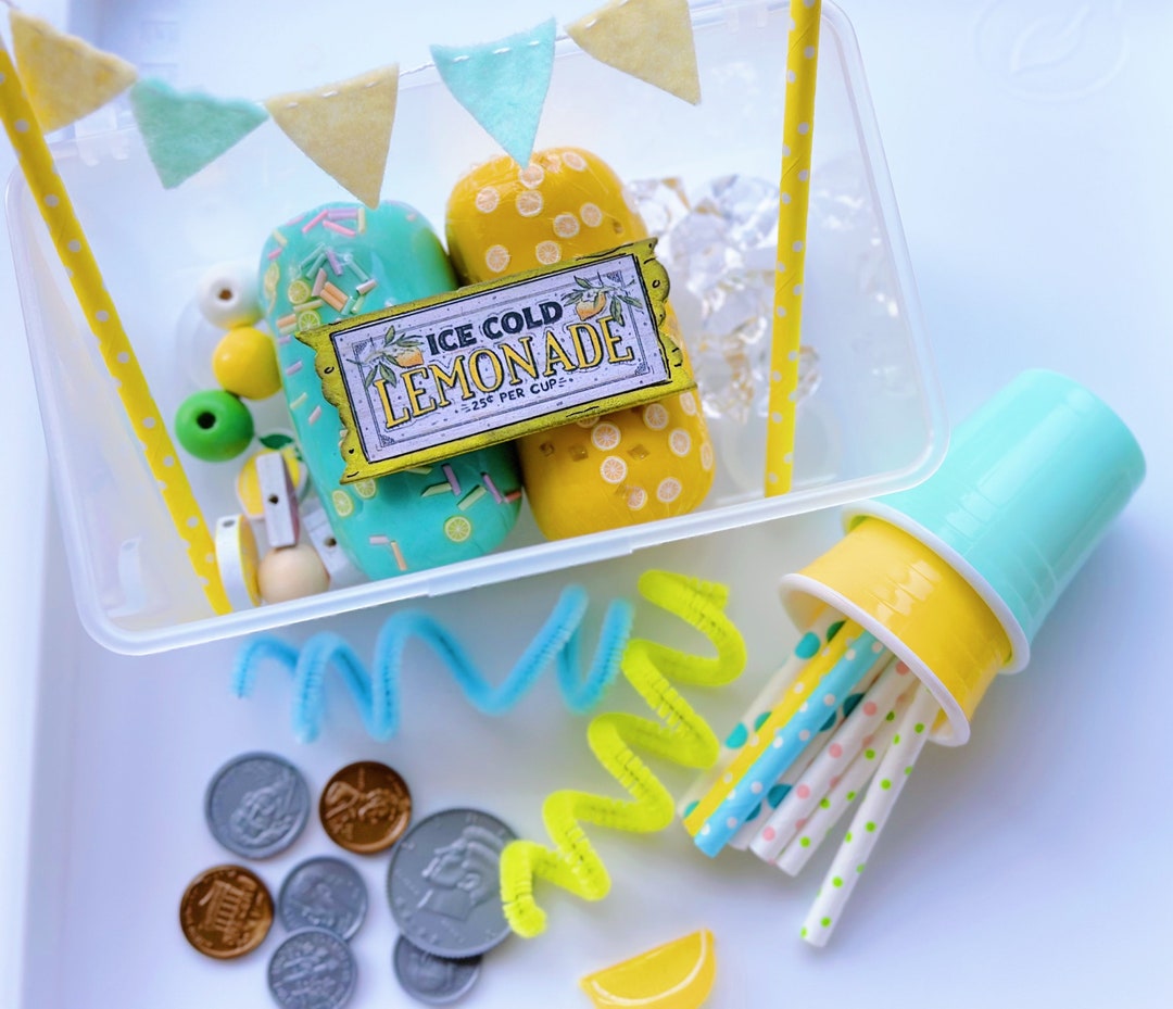 Mini Lemonade Stand Playdough Kit, Mini Kit, Lemonade Play Dough ...