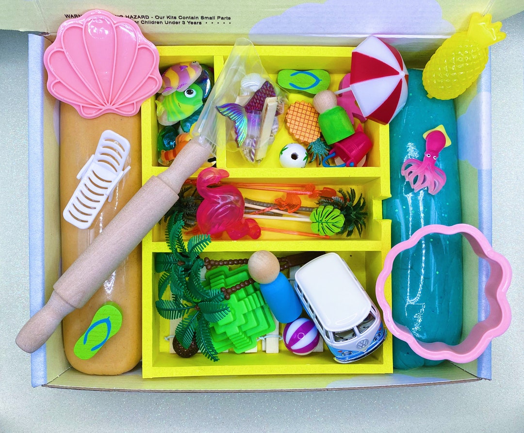 Beach Playdough Kit, Beach Sensory Play, Summer Sensory, Beach Vacation ...
