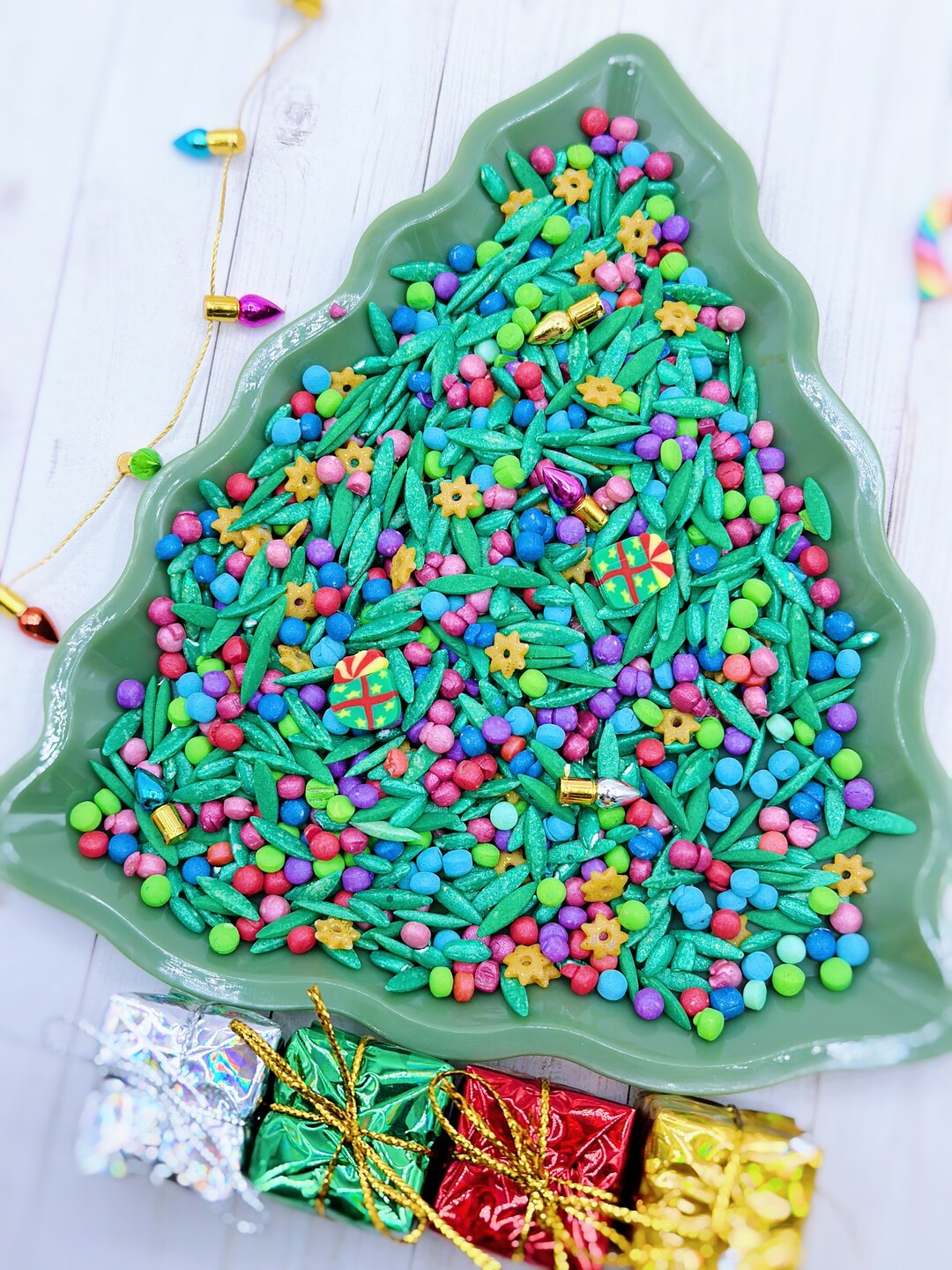 Christmas Tree Sensory Bin Filler, Loose Parts, Trofast Bin Filler ...