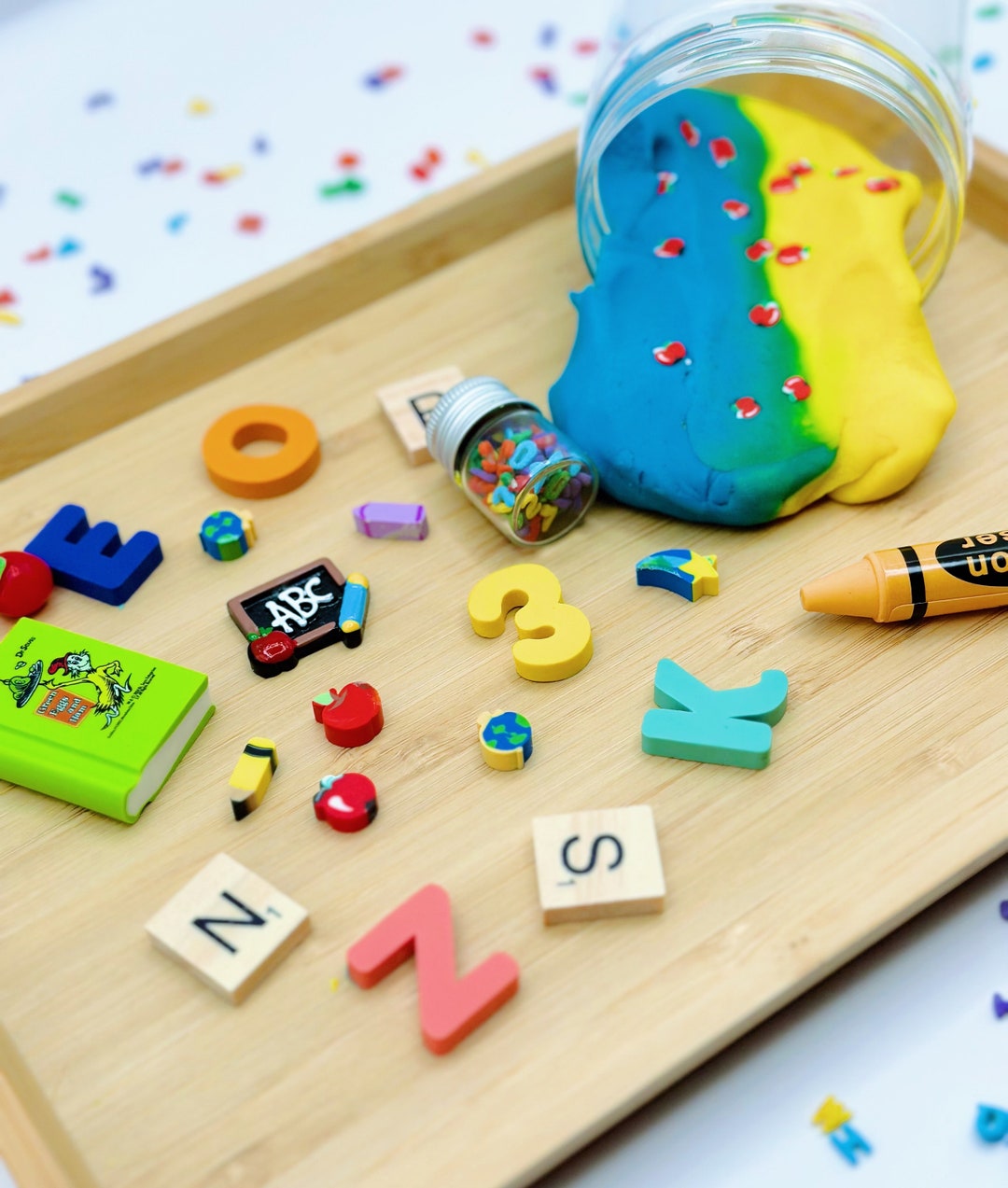 Back to School Playdough Jar, Kids Party Favor, Kids Class Gift ...