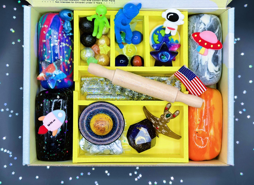 Space and Galaxy Playdough Sensory Kit, Kids Astronaut Gifts, Outer ...