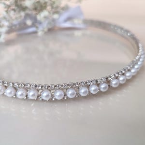 Greek Stefana.minimal Silver and Pearls Stefana. Wedding Crowns ...