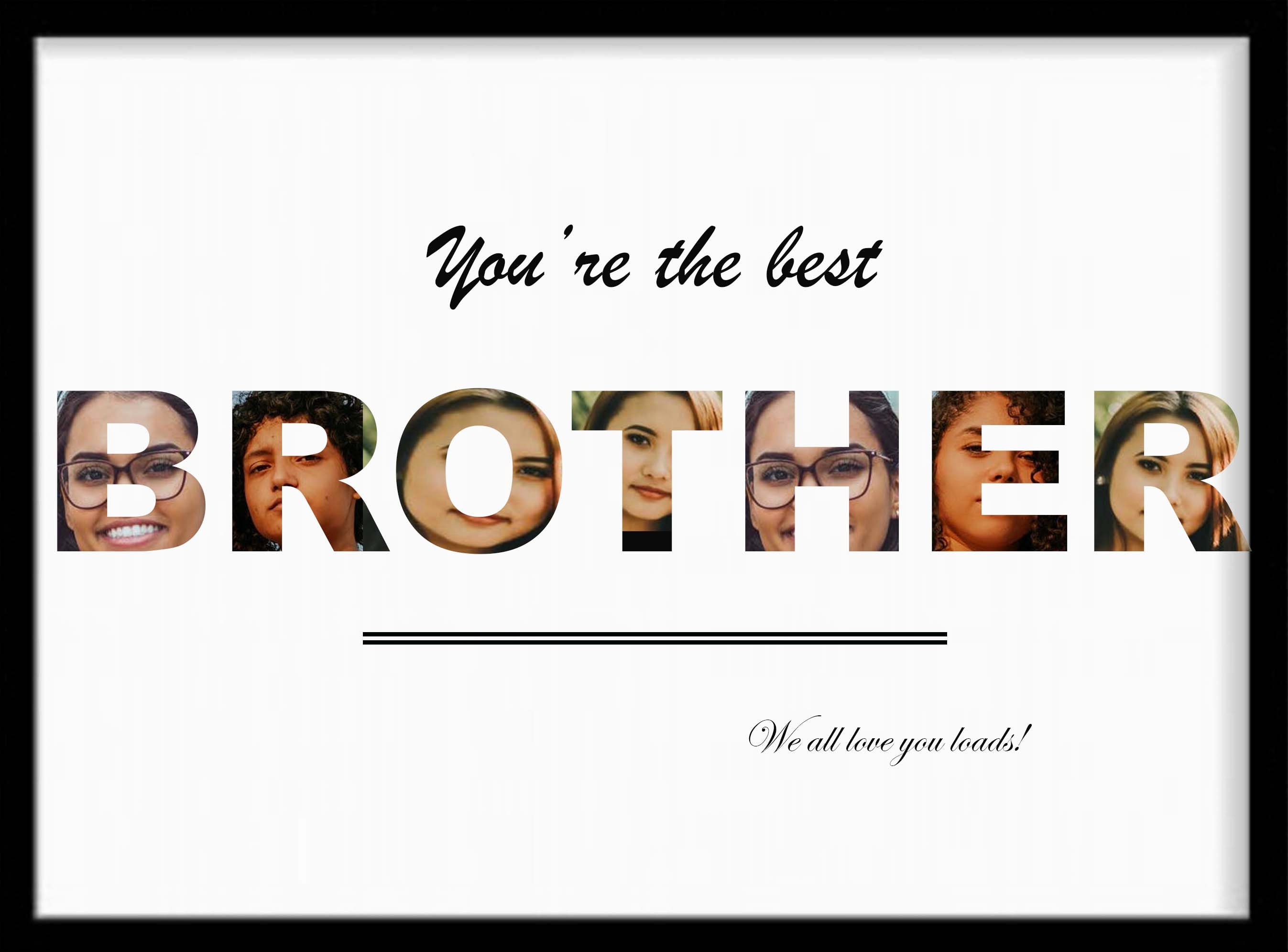 Custom Brother Photo Collage Print Brother Photo Print | Etsy
