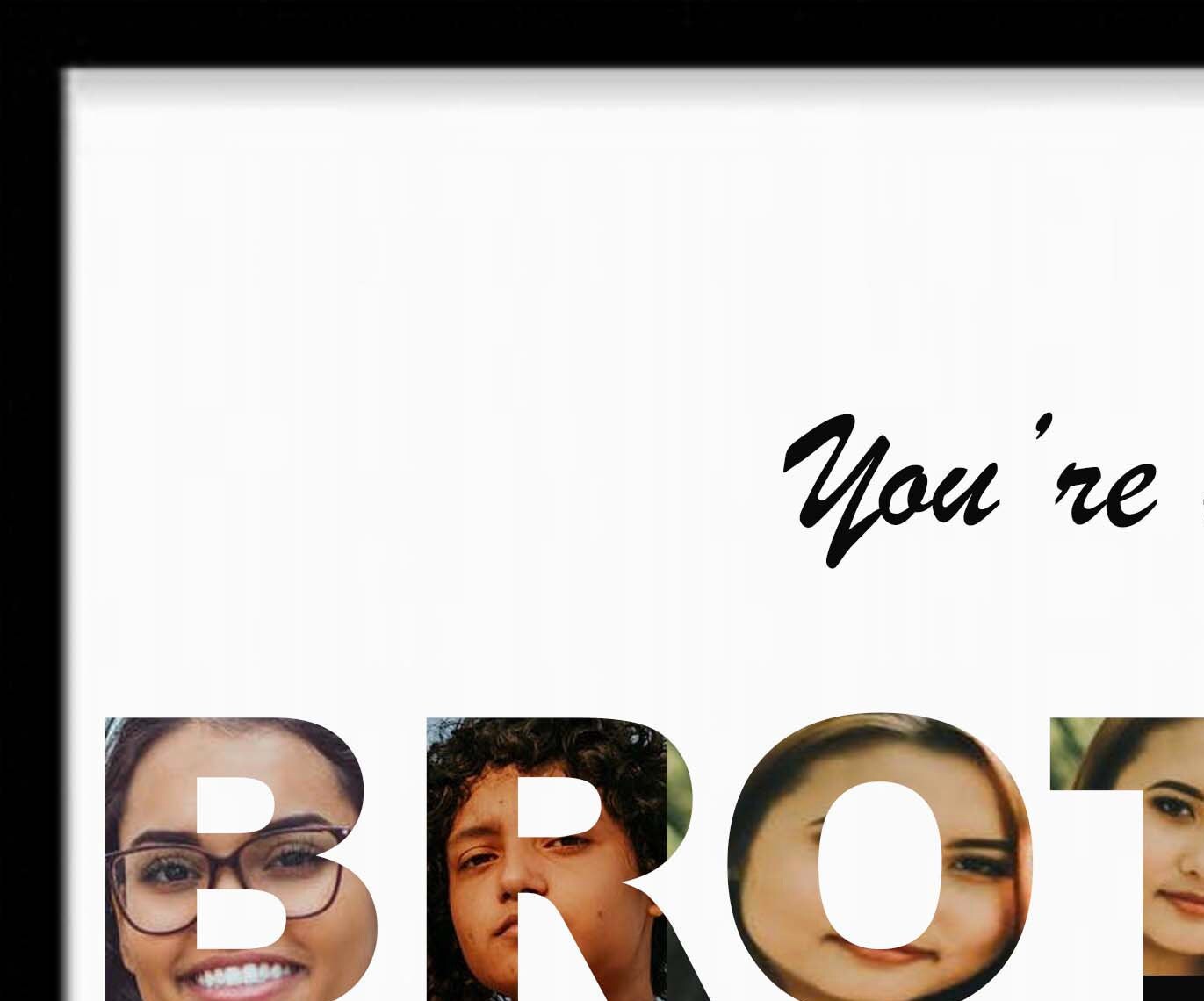 Custom Brother Photo Collage Print, Brother Photo Print, Personalised ...