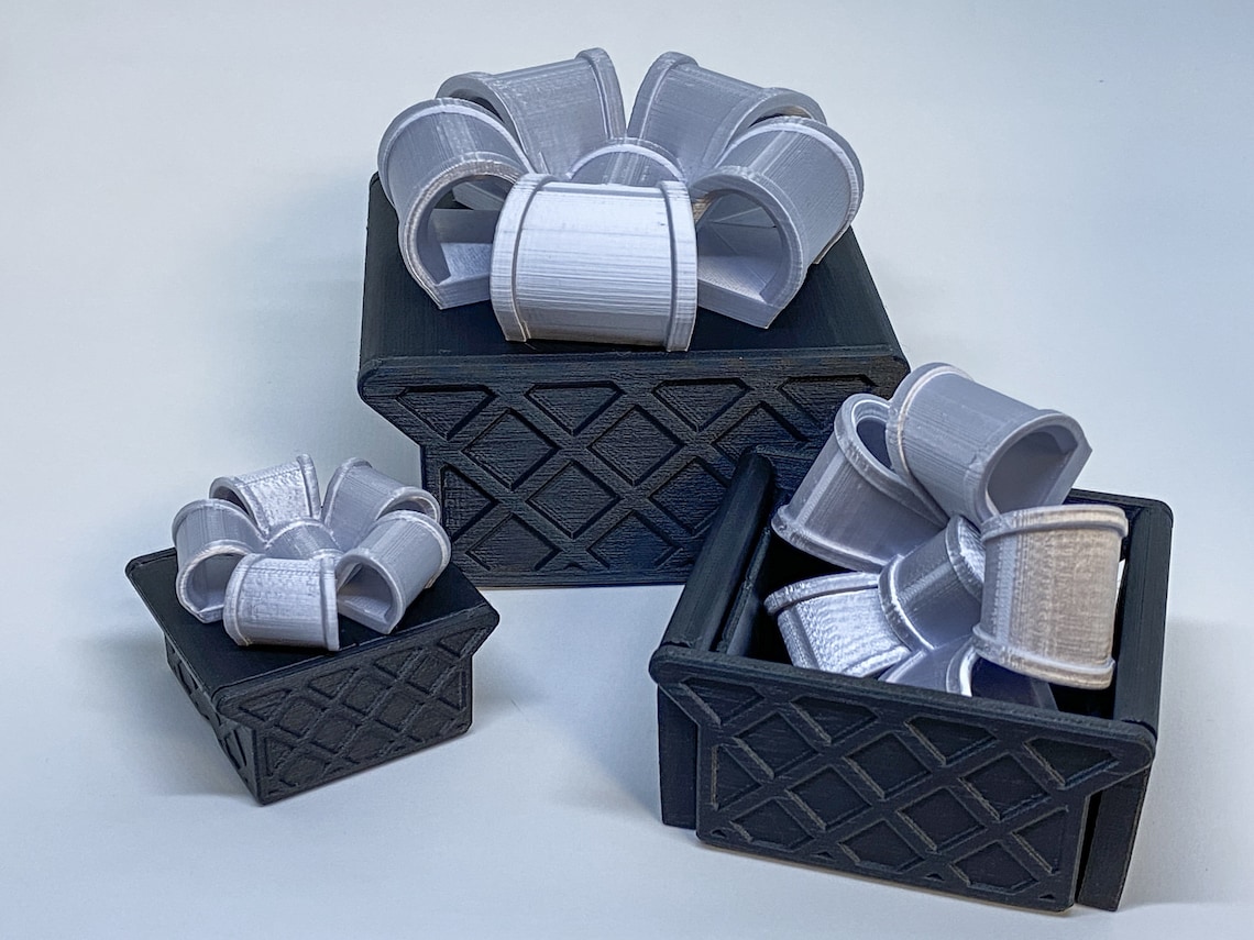 Boxes and Bows Gift Set Large Box Bow Medium Box Bow Small Box - Etsy
