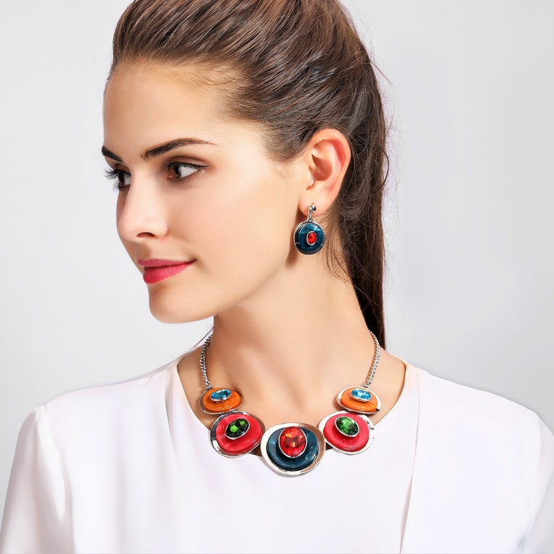 Red Necklace Set - Etsy