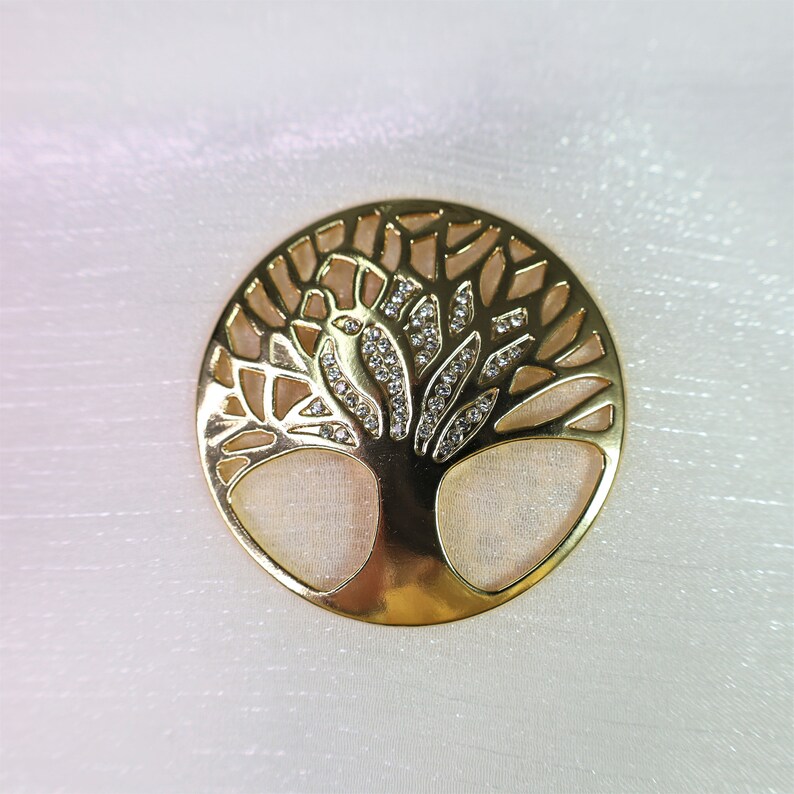 Gold Color Tree of Life Magnetic Brooch-diamante Brooch-multi | Etsy
