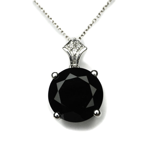 Black Spinel Pendant - Etsy