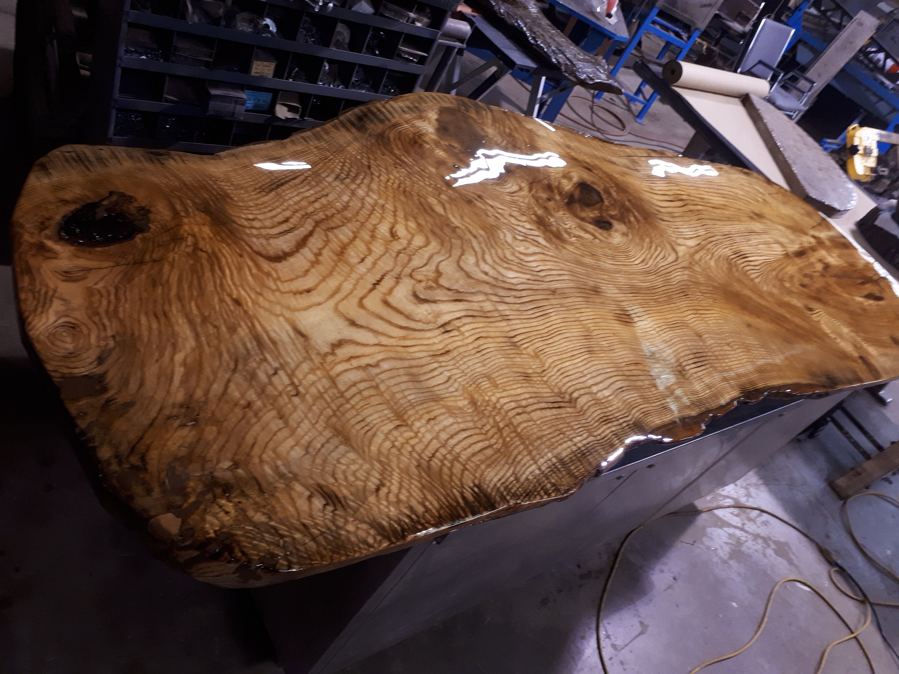 Custom Live Edge Dining Table With Metal Legs and Epoxy Finish - Etsy ...