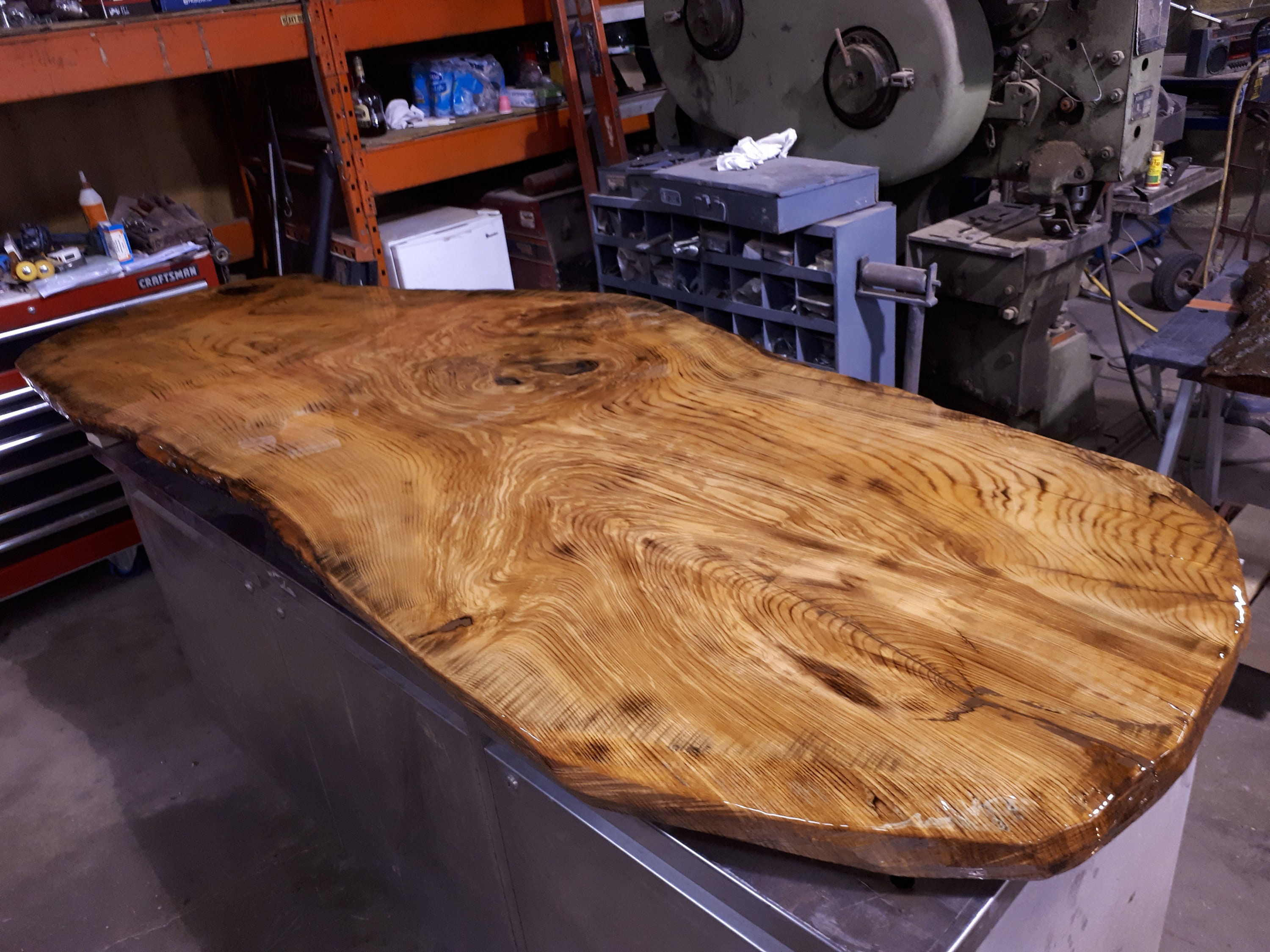 Custom Live Edge Dining Table With Metal Legs and Epoxy Finish - Etsy ...