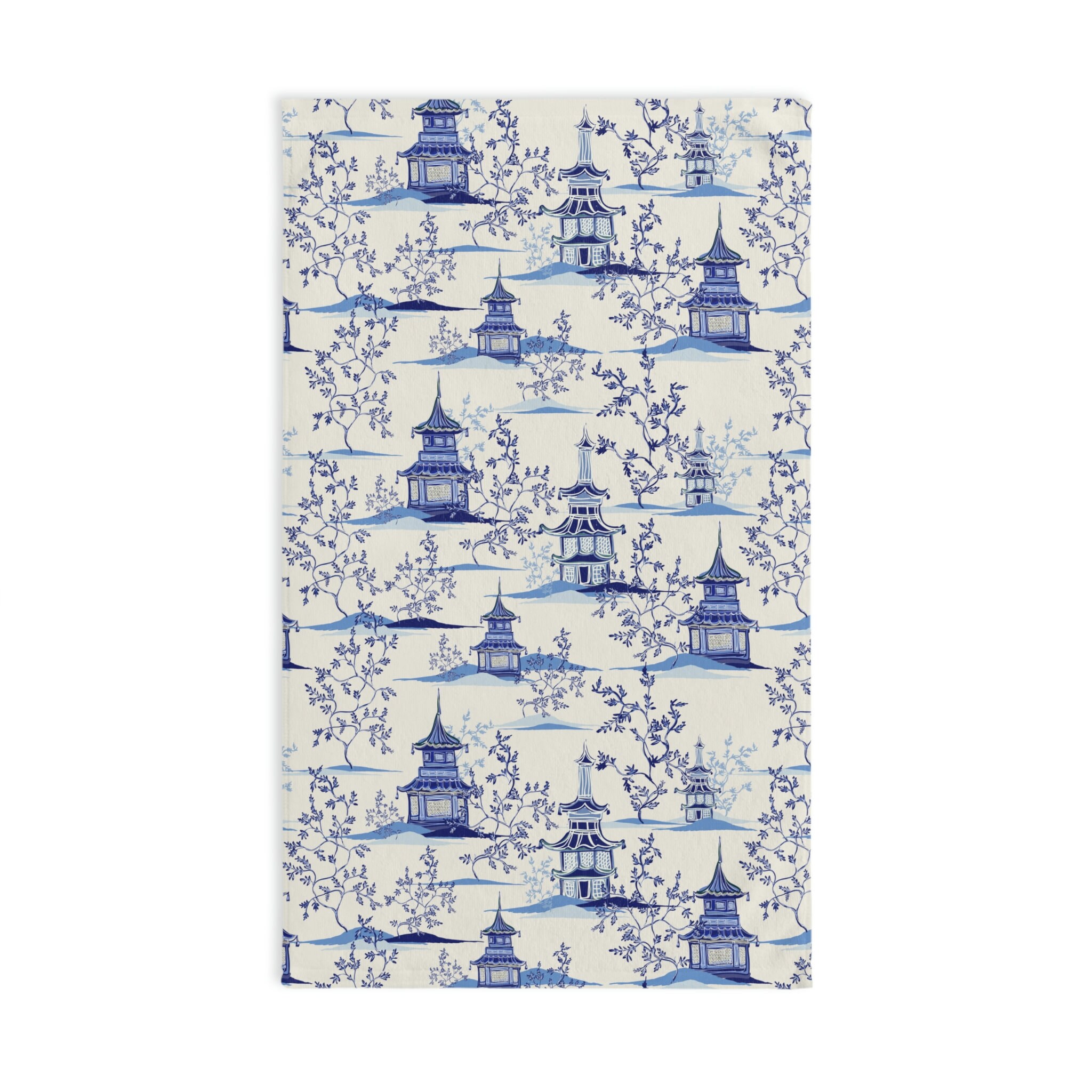 Chinoiserie Vintage Chinese Pagodas Hand Towel Bathroom Decor Gift for the Home Home Decor Gifts ...