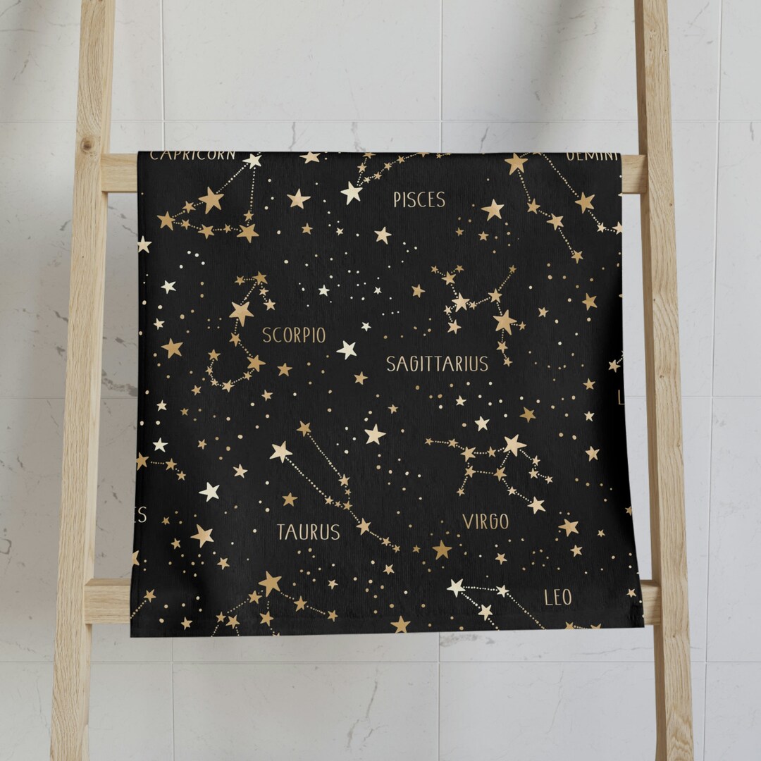 Stars and Zodiac Signs Hand Towel Bathroom Hand Towel Decorative ...