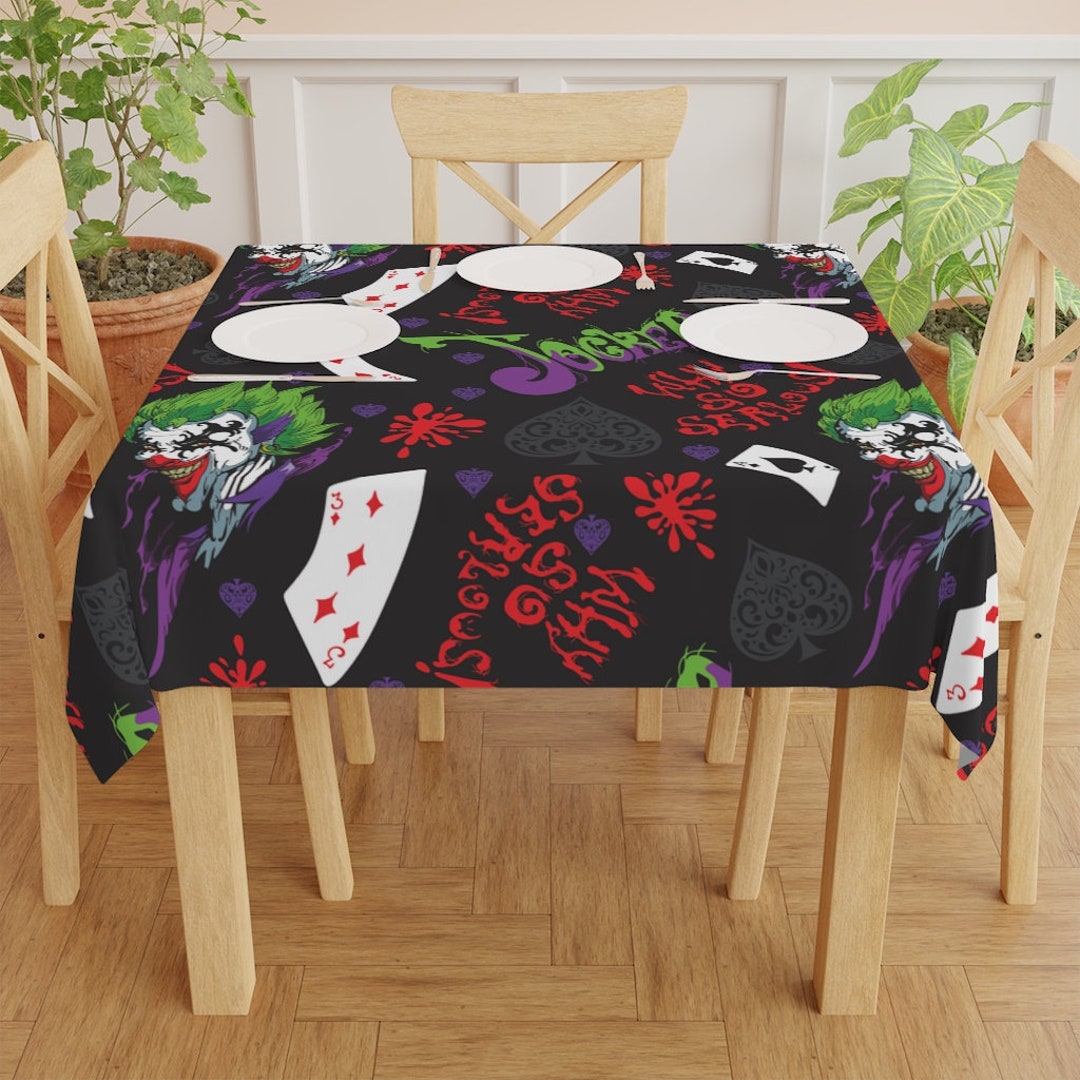 Joker and Poker Cards Tablecloth Kitchen and Dining Tablecloth Decor ...