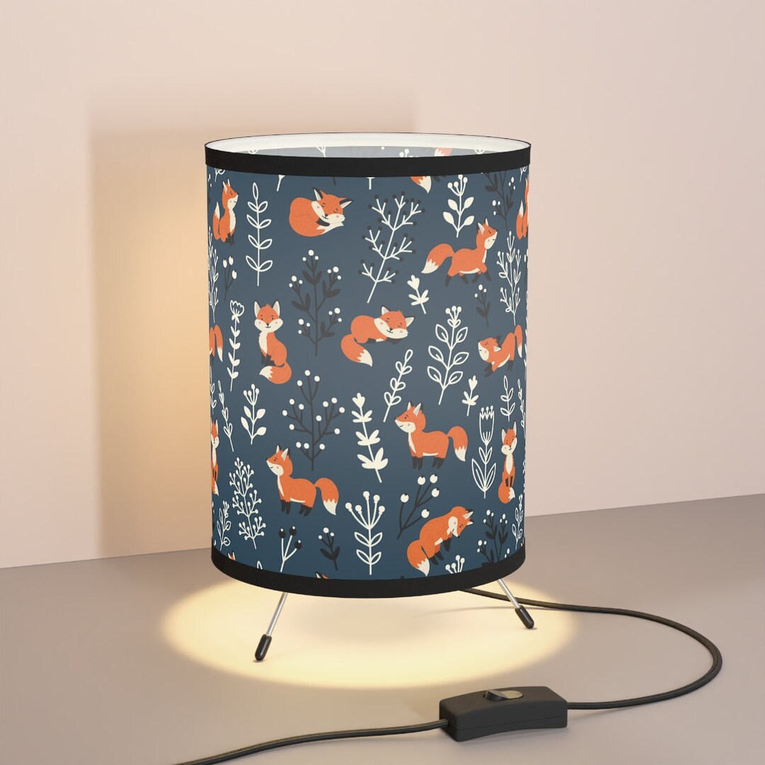 Happy Foxes Tripod Lamp Table Lamp Desk Lamp - Etsy