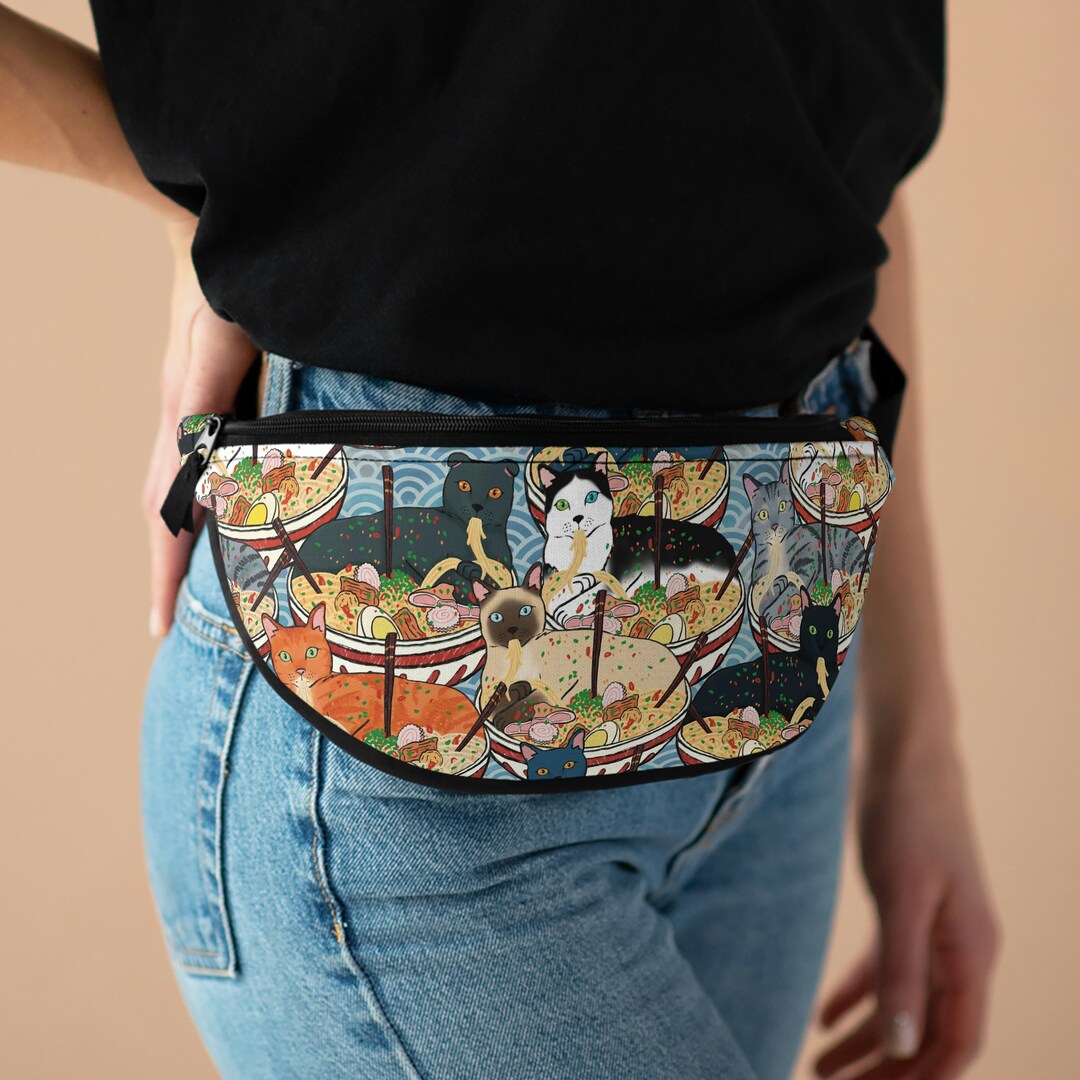 Cats Eating Ramen Fanny Pack Belt Bag Fanny Pack Crossbody Fanny Pack ...