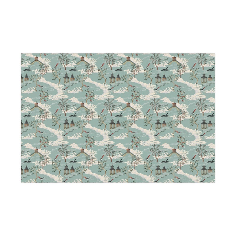 Chinoiserie Chinese Pagoda Gift Wrap Paper - Etsy