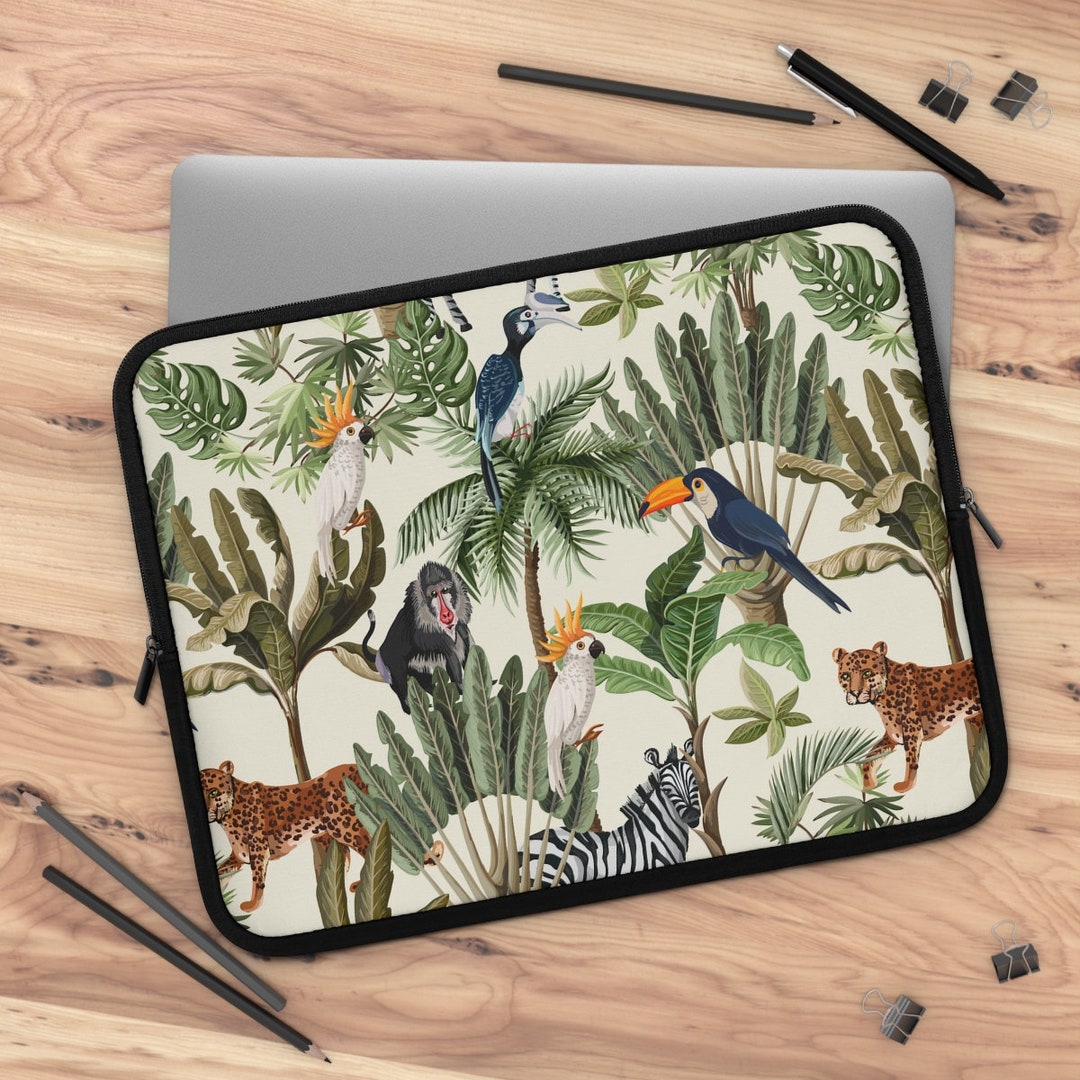 Jungle Animals Laptop Sleeve Laptop Case Animals Laptop Sleeve Office ...